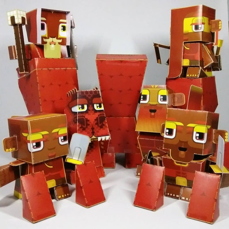 Printable Valkyrie Paper Toy Craft Activity: Red and Gold Tribe ...