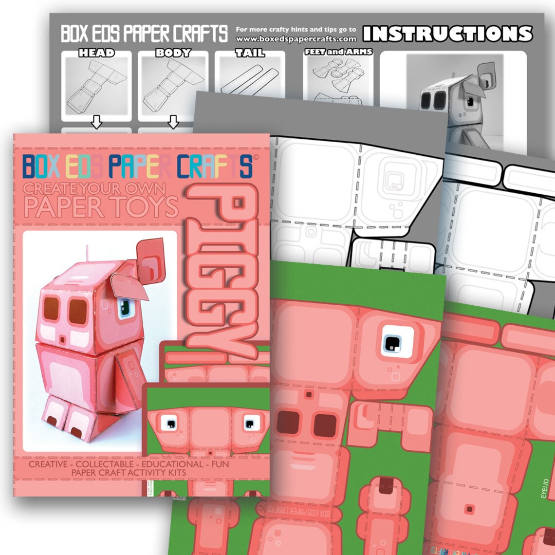 Pink Pig Paper Printable Craft Activity – 50% of SALES DONATED TO Www ...