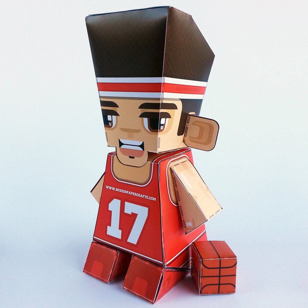 RED Basketball DIY Paper Toy Craft Activity Super craft gift | Etsy