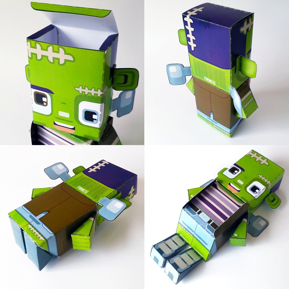 D.I.Y Paper Toy Craft Activity Halloween Monster Frank 50% - Etsy