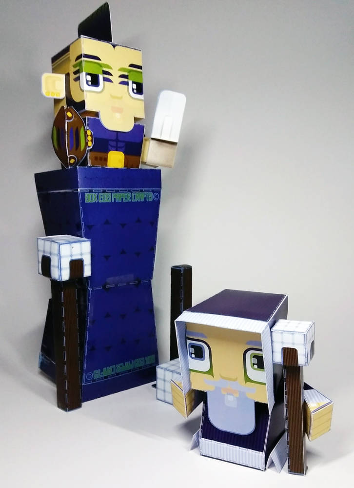 Druid Paper Toy Craft Activity: Printable DIY 3D Model (digital ...