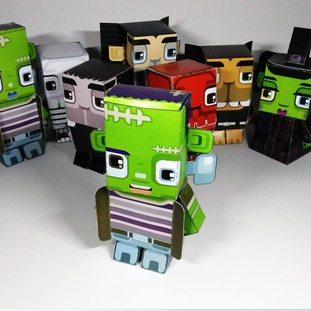 D.I.Y Paper Toy Craft Activity Halloween Monster Frank 50% - Etsy