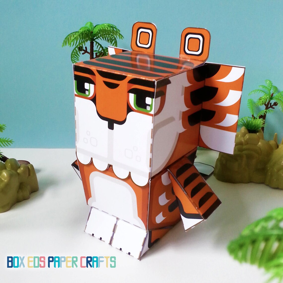 Paper Printable Craft Activity Tiger Super D.I.Y Craft Gift for Boys ...
