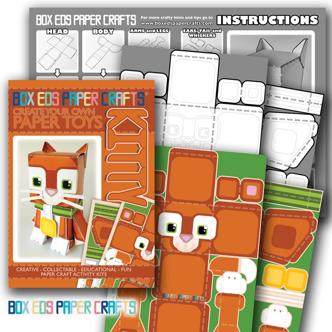 Ginger Orange Cat D.I.Y Paper Printable Craft – Super Paper Craft Gift ...