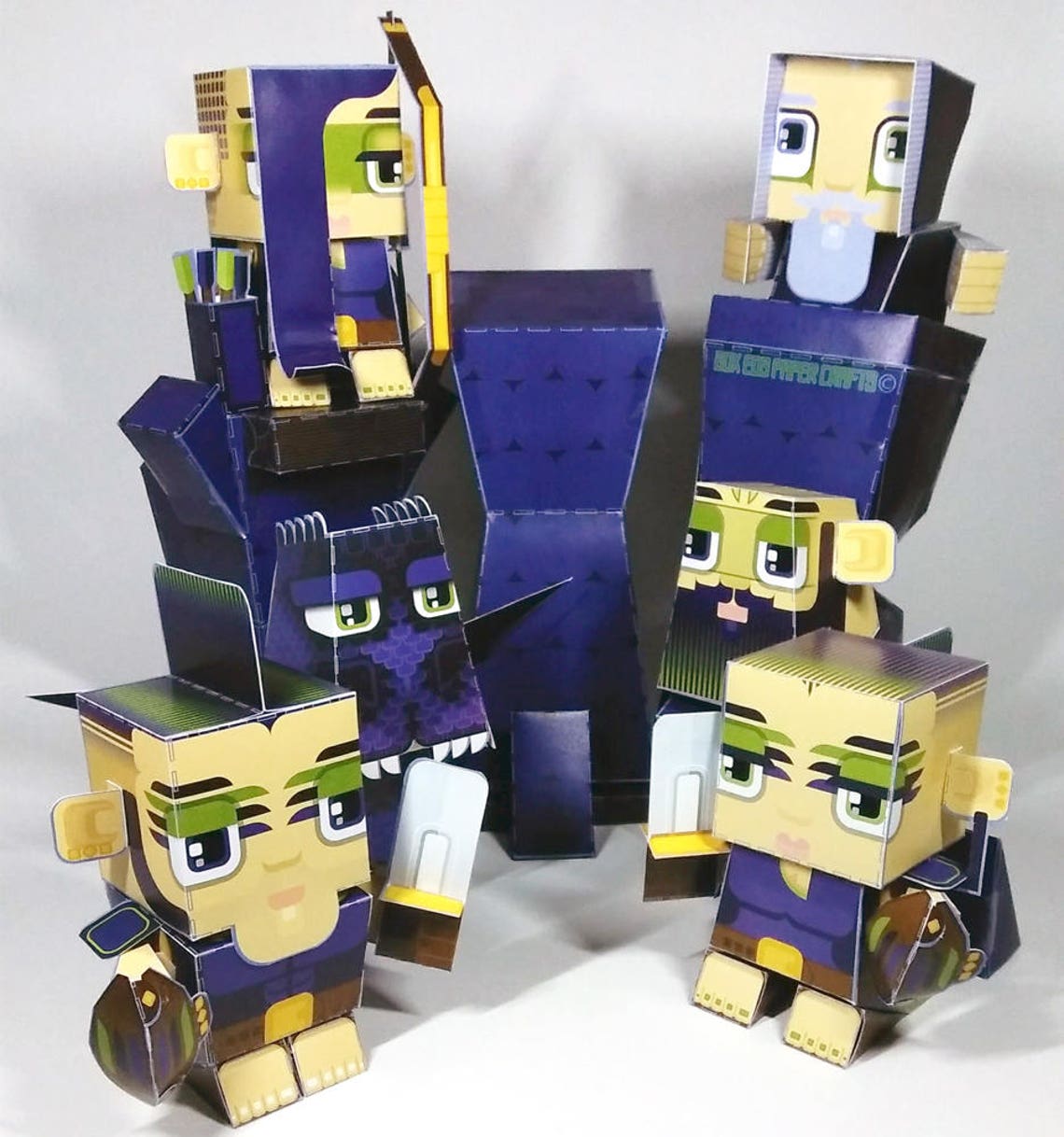 Paper Printable Craft Activity Tribes Archer Purple and Green 50% of ...