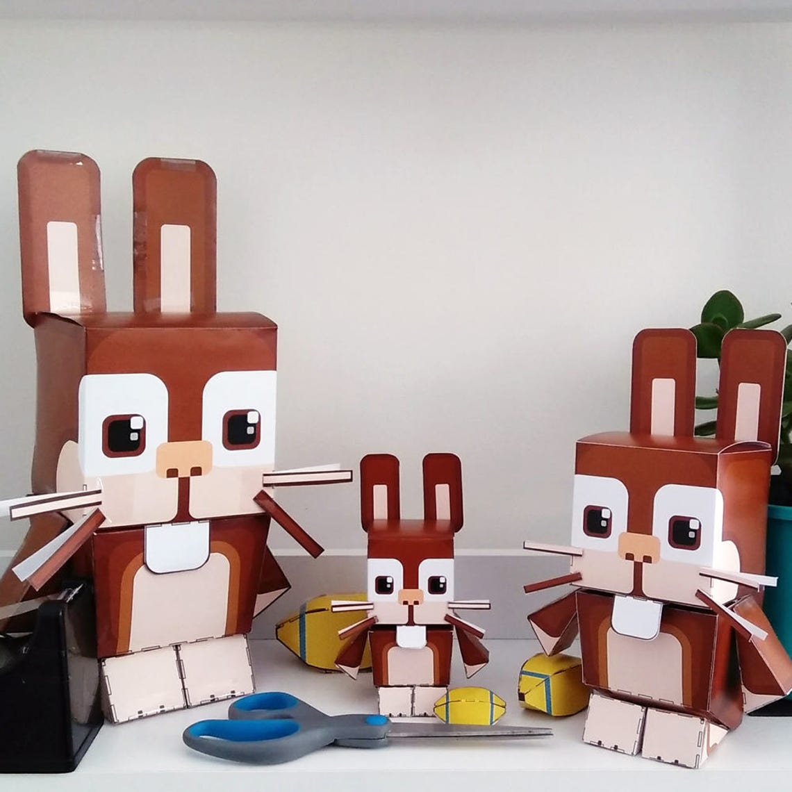 DIY Paper Toy Bunny Rabbit Craft Kit (digital Download) - Etsy