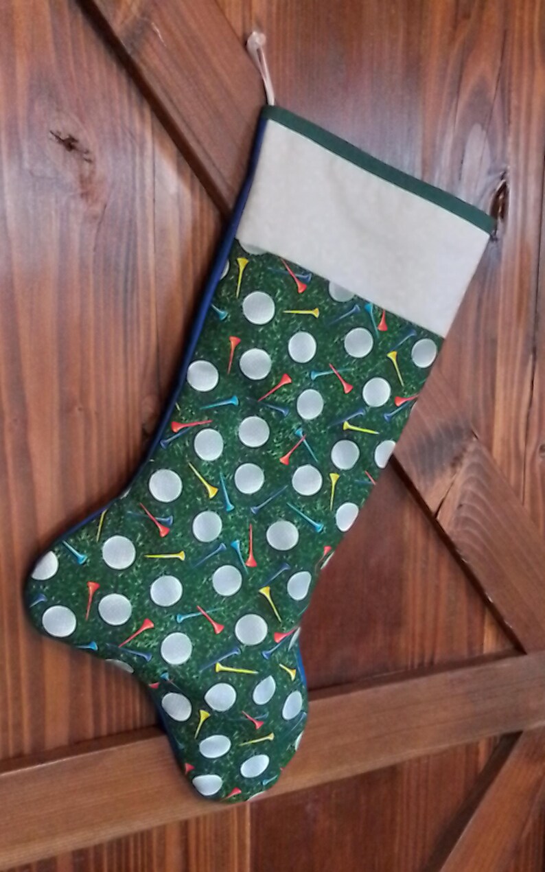 Quilted Golf Christmas Stocking, - Etsy