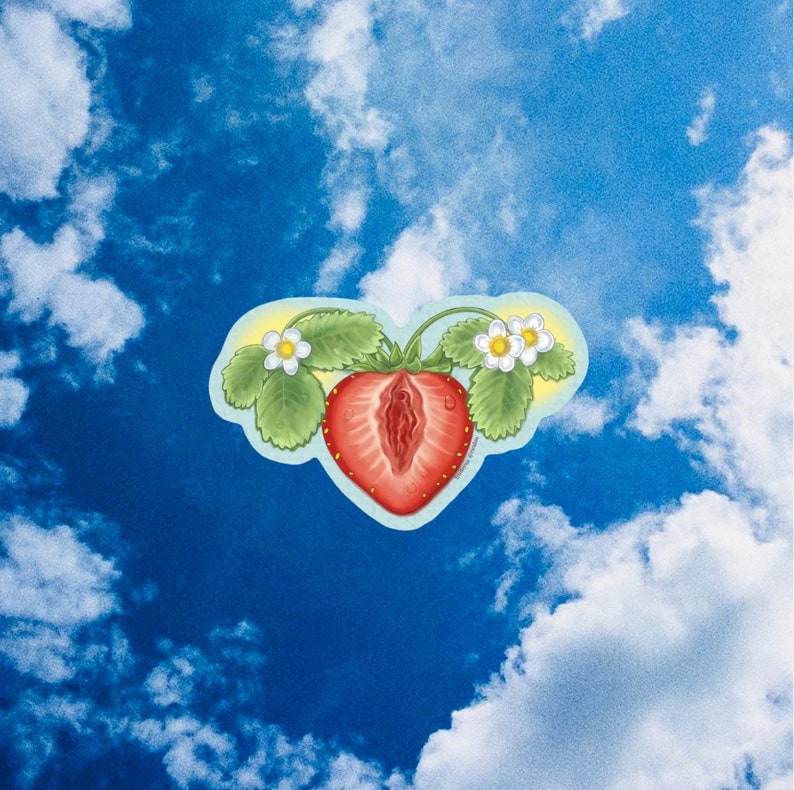 Strawberry Fruit Uterus Feminist Sticker Yoni Vinyl Sticker - Etsy