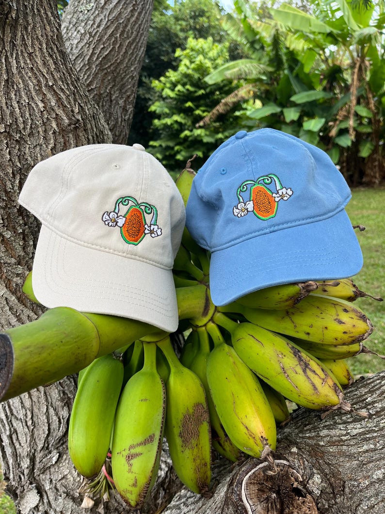 Papaya Fruit Uterus Embroidered Hat, Dad Hat, Papaya Gifts, Fruit ...