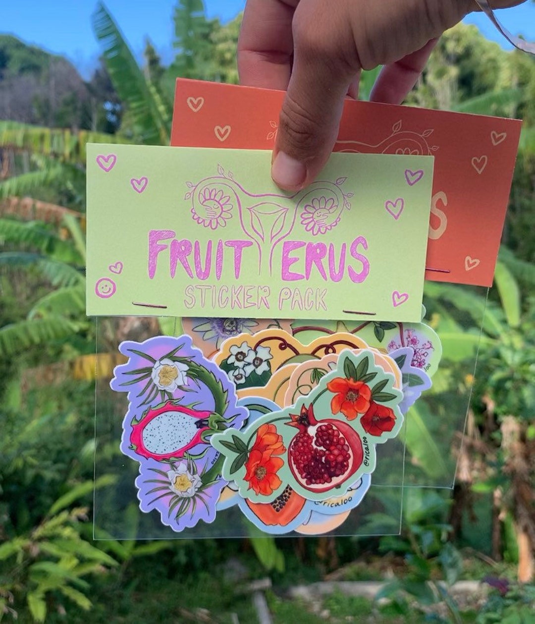 Fruiterus Sticker Pack, Uterus, Yoni Vinyl Sticker, Body Positive ...
