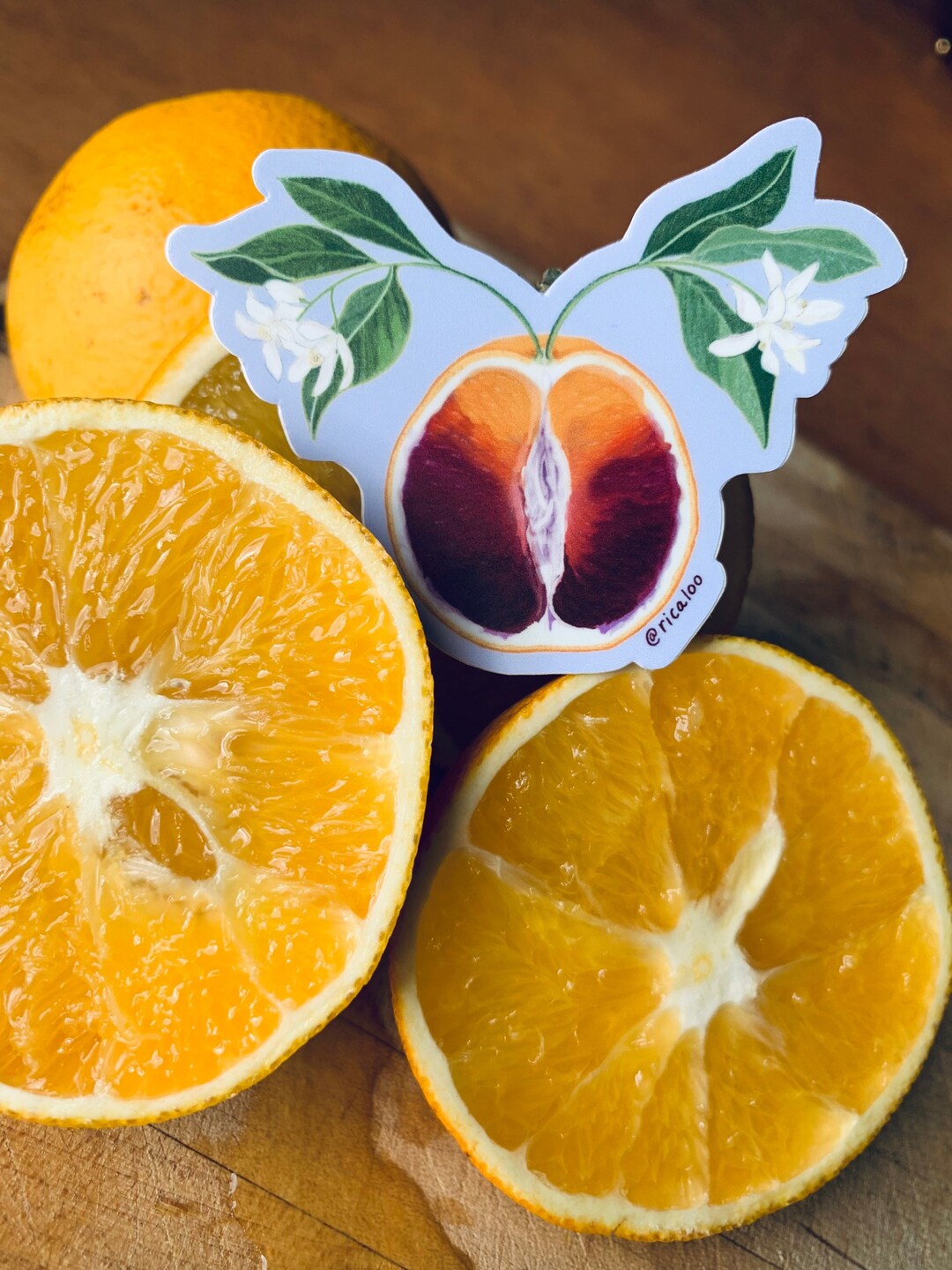 Blood Orange Fruit Uterus Feminist Sticker Yoni Vinyl Sticker - Etsy