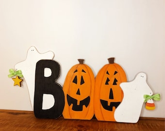 Boo Wood Sign - Etsy