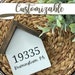 Personalized City & Zip Code Mini House-shaped Sign- Hand Painted Wood ...