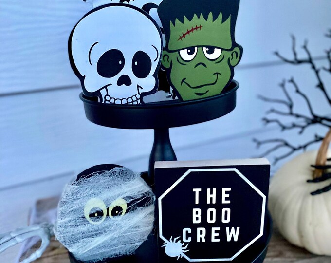 The Boo Crew- Frankenstein, Mummy and Skeleton Wooden Cutouts ...