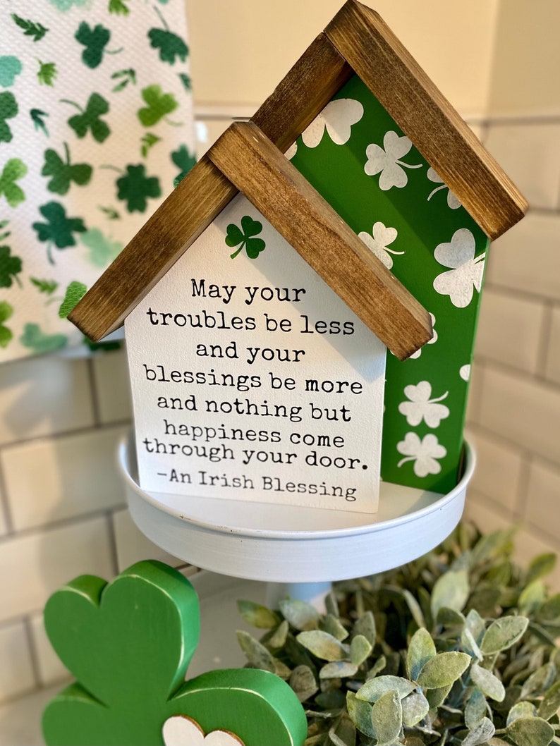 Saint Patrick's Day Irish Blessing Mini House-shaped Sign - Etsy