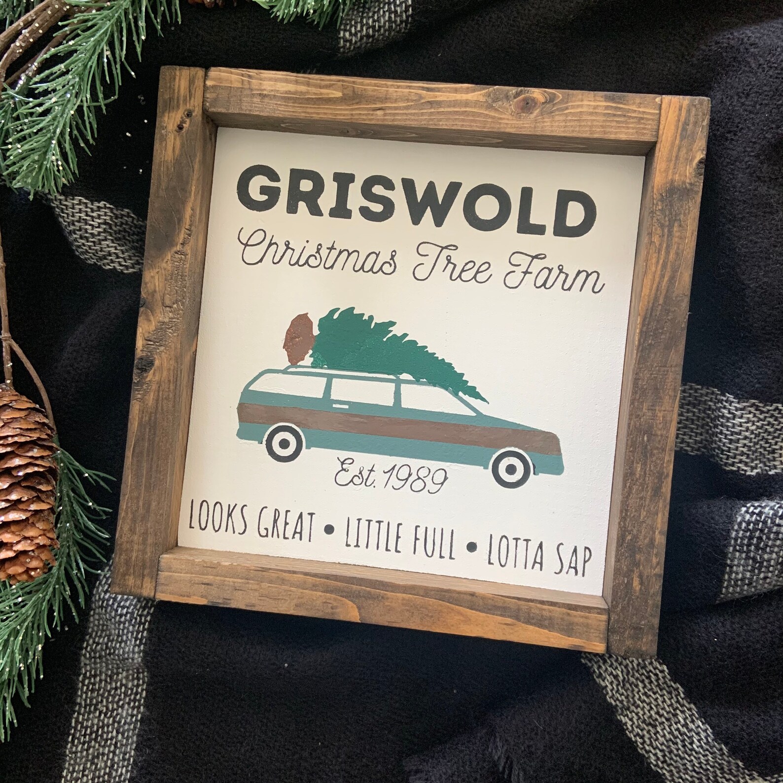 GRISWOLD Christmas Tree Farm Sign Hand Painted Wood Sign With | Etsy