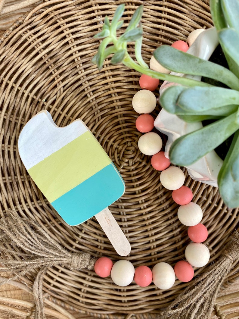 Summer Fun Wooden Popsicle Decor Sign Set Hand-cut & | Etsy