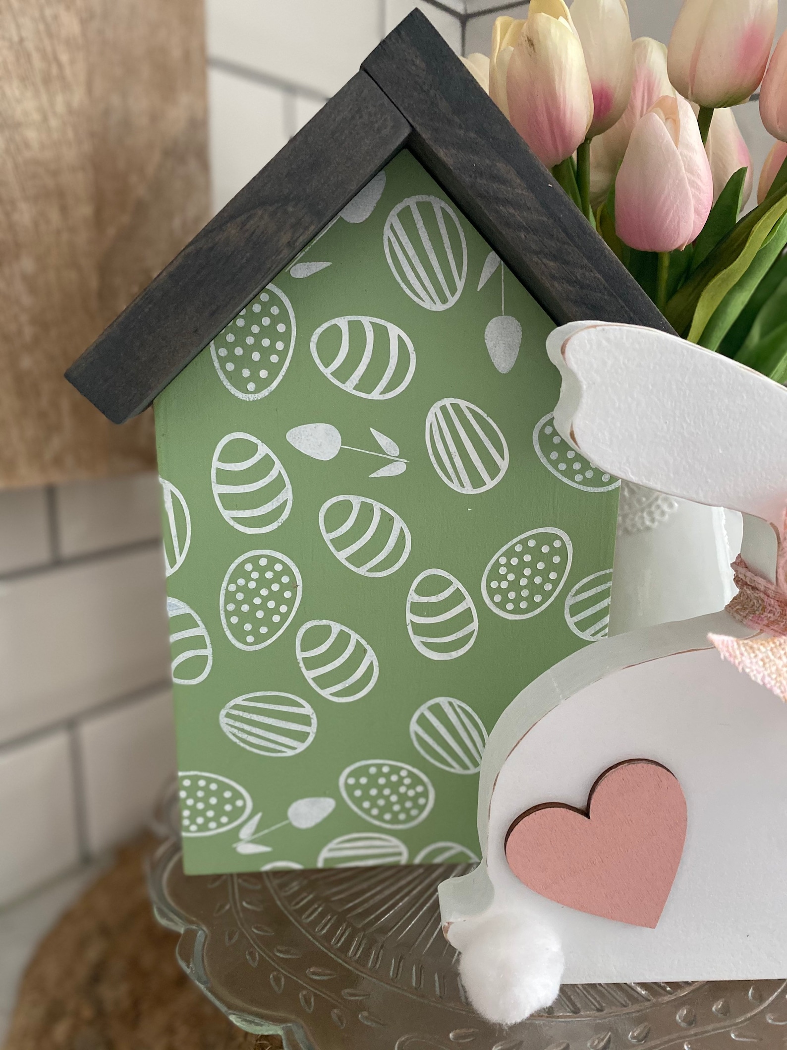 Every Bunny Welcome Here Mini House-Shaped Sign Set Hand | Etsy