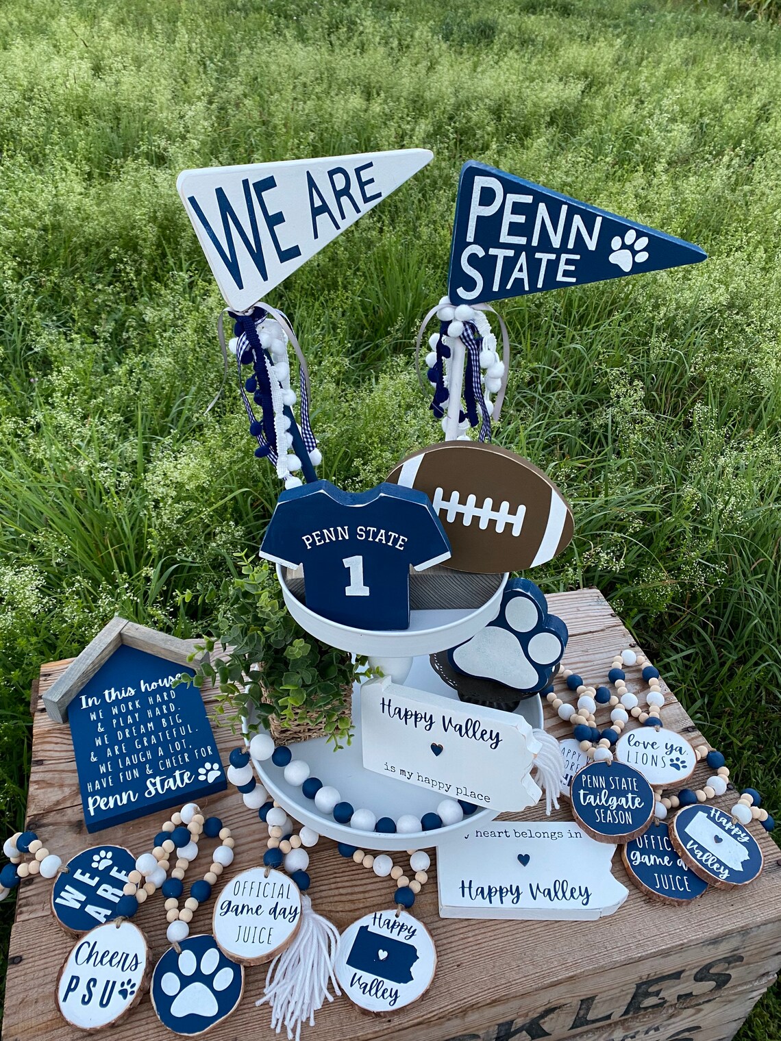 We Are Penn State Wooden Flag Pennant Penn State Décor | Etsy