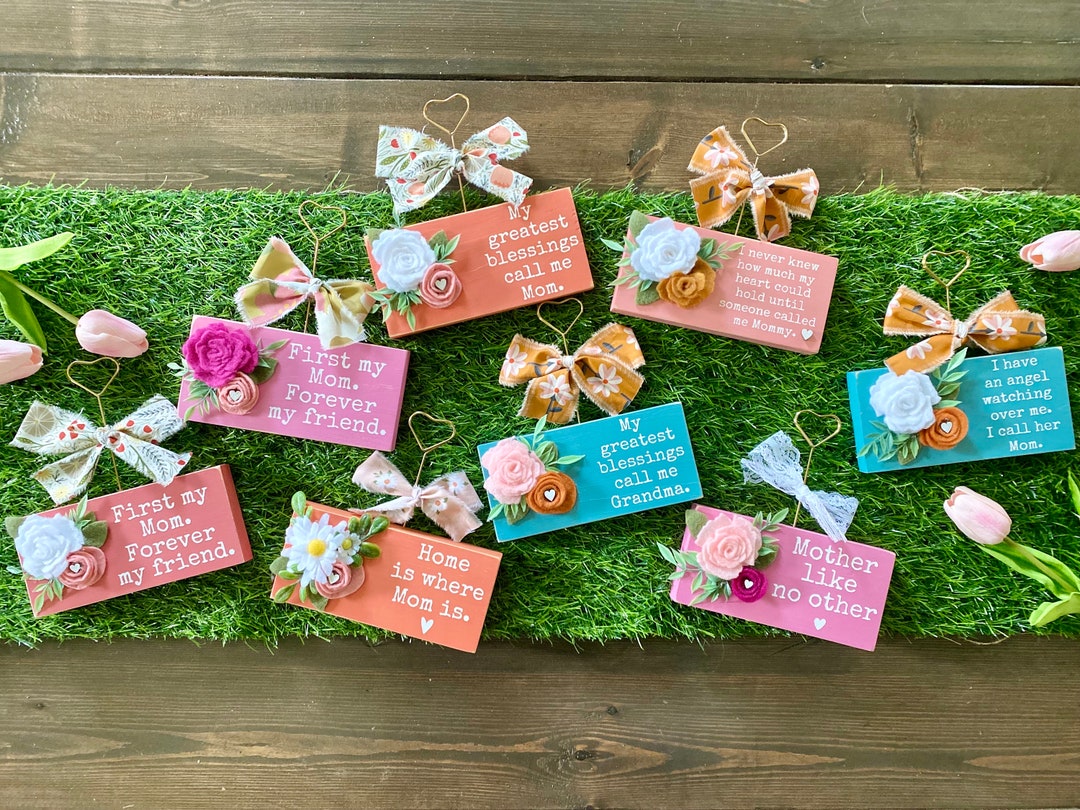 Mother's Day Sign Photo Holder | Mom Décor | Tiered Tray | Mother's Day ...