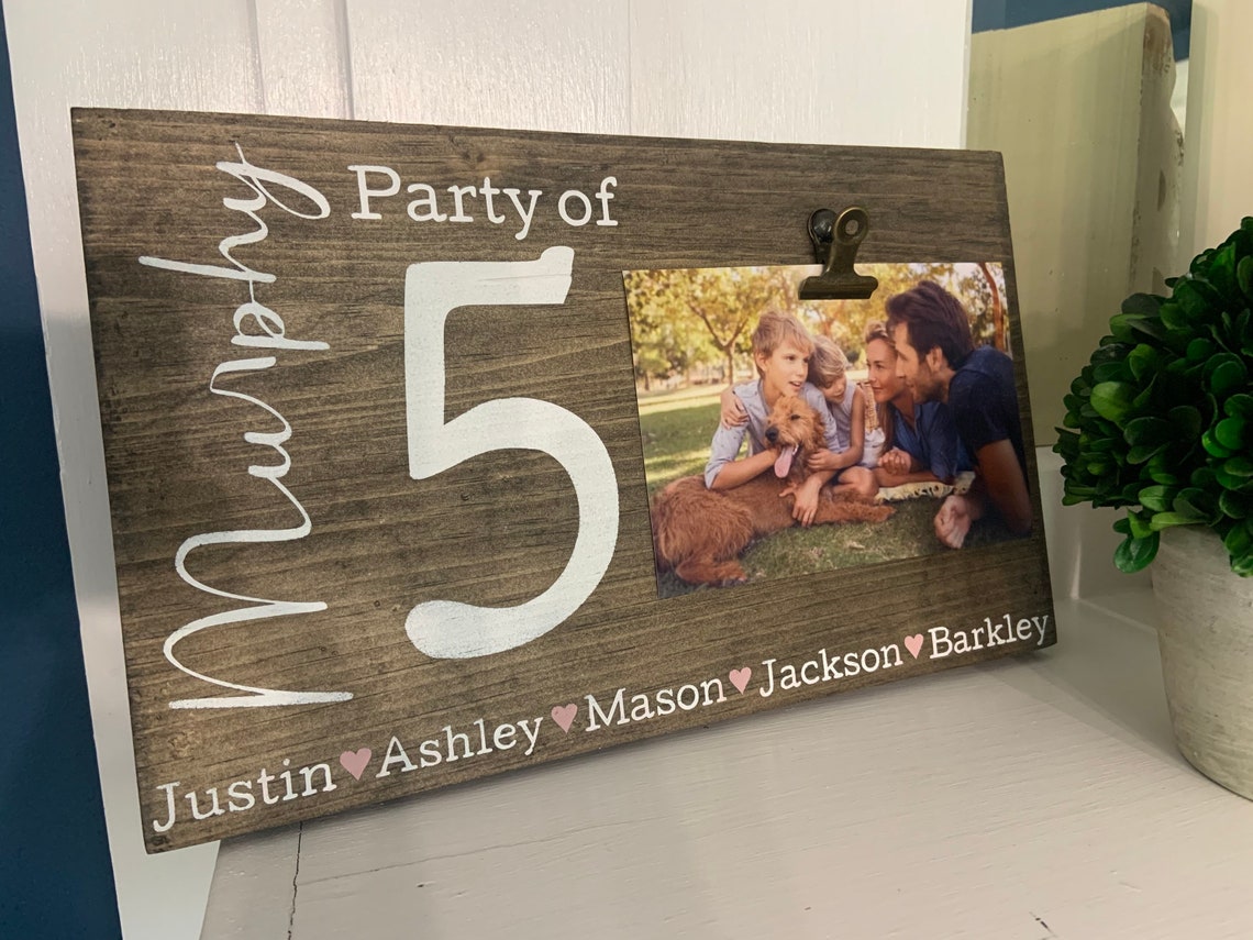 Custom Family party Of Sign Wooden Photo Sign | Etsy