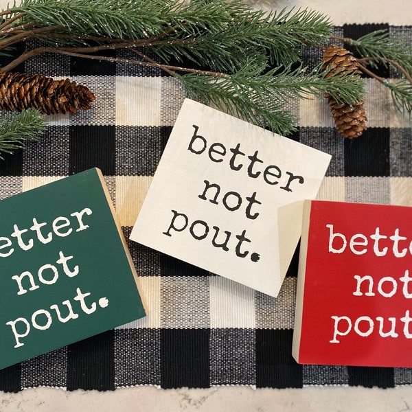 Better Not Pout Sign - Etsy