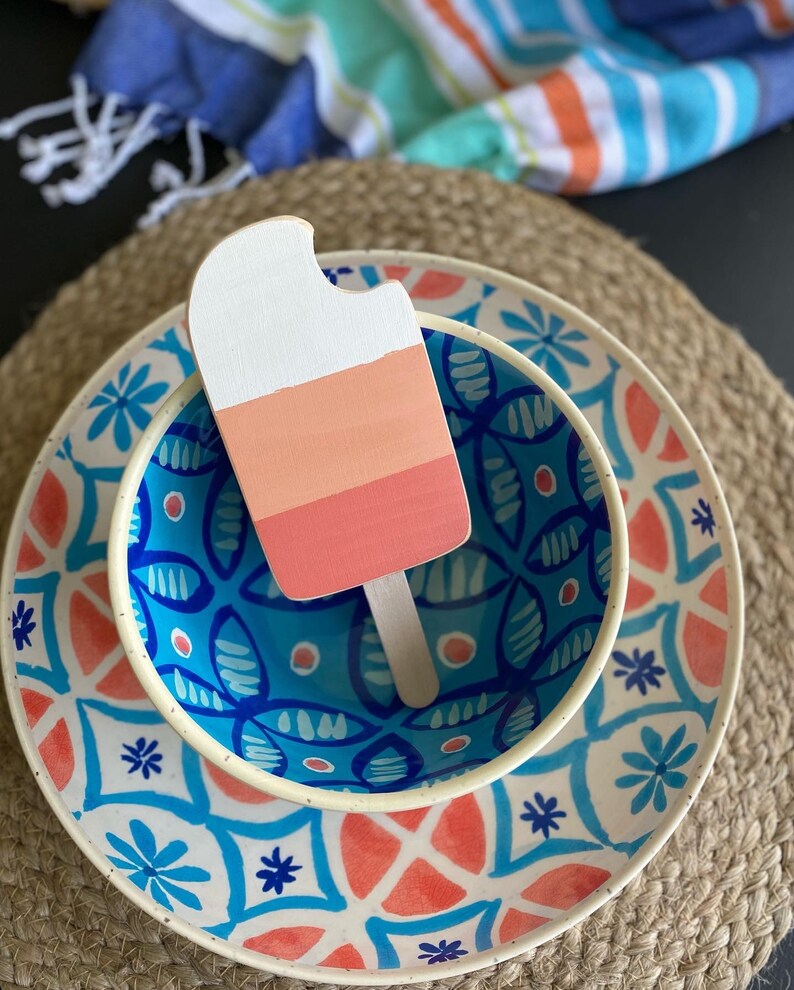 Summer Fun Wooden Popsicle Decor Sign Set Hand-cut & | Etsy