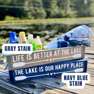 Personalized Lake-themed Wooden Caddy/carrying Box | the Lake is Our ...