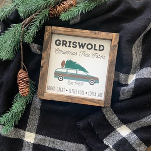 GRISWOLD Christmas Tree Farm Sign- Hand Painted Wood Sign With Frame ...