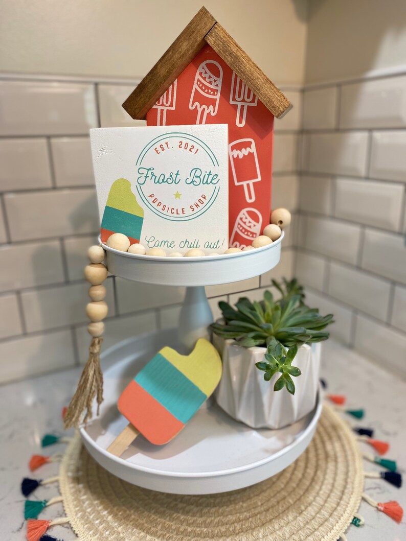 Summer Fun Wooden Popsicle Decor Sign Set Hand-cut & | Etsy