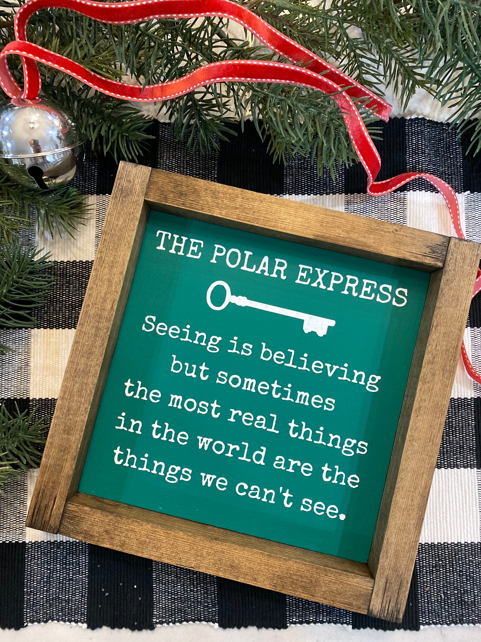 The Polar Express Believe Sign- Hand Painted Wood Sign With Frame ...