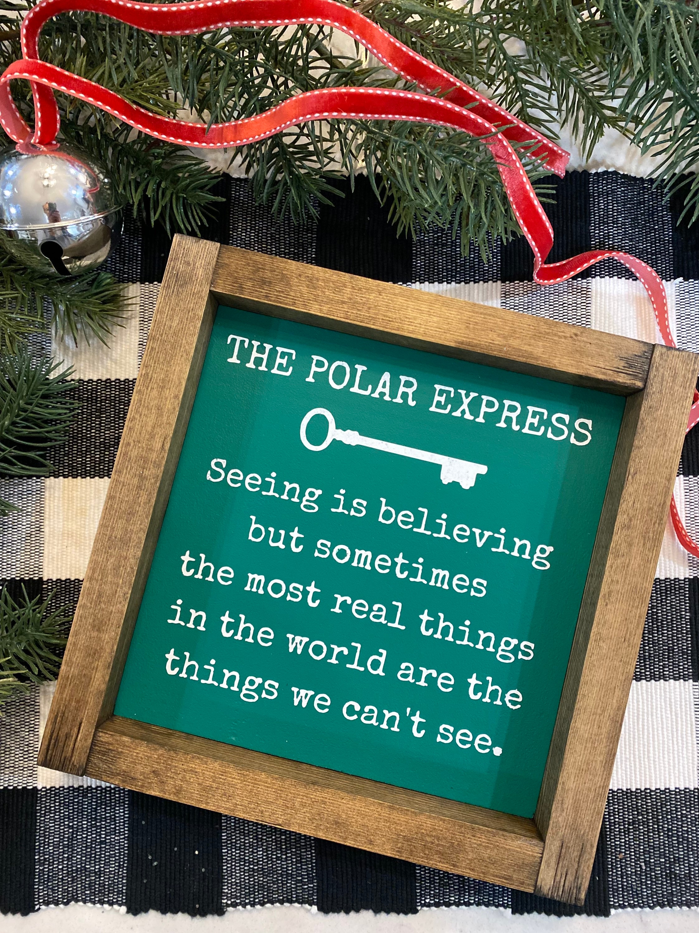 The Polar Express Believe Sign- Hand Painted Wood Sign With Frame ...