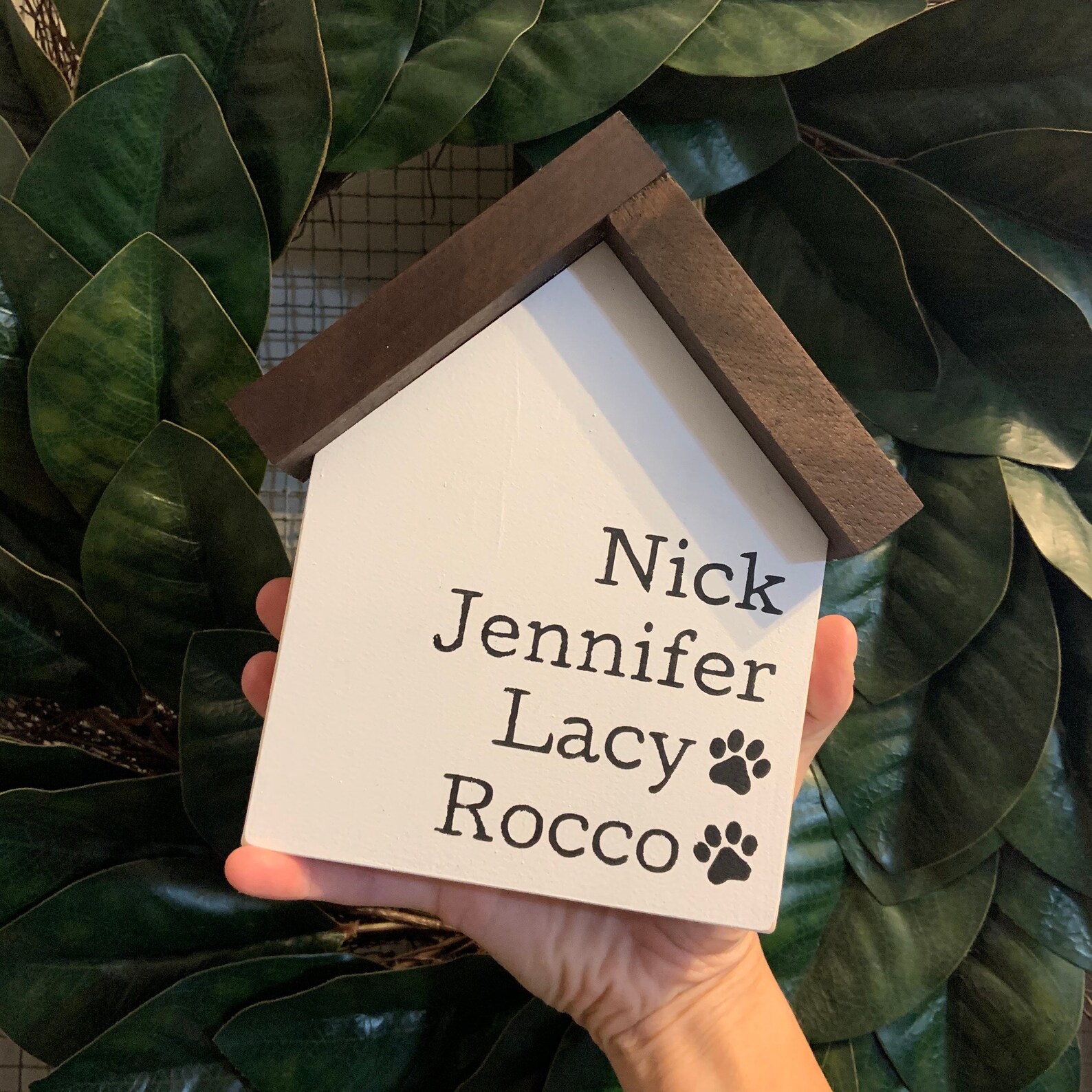 Personalized Family Name Home Sign Hand Painted Wood Wall - Etsy