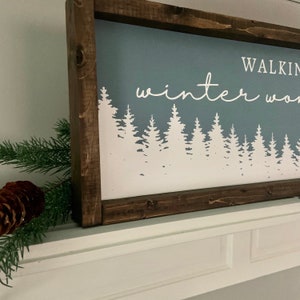 Walking in a Winter Wonderland Sign- Farmhouse-style Sign- Hand Painted ...