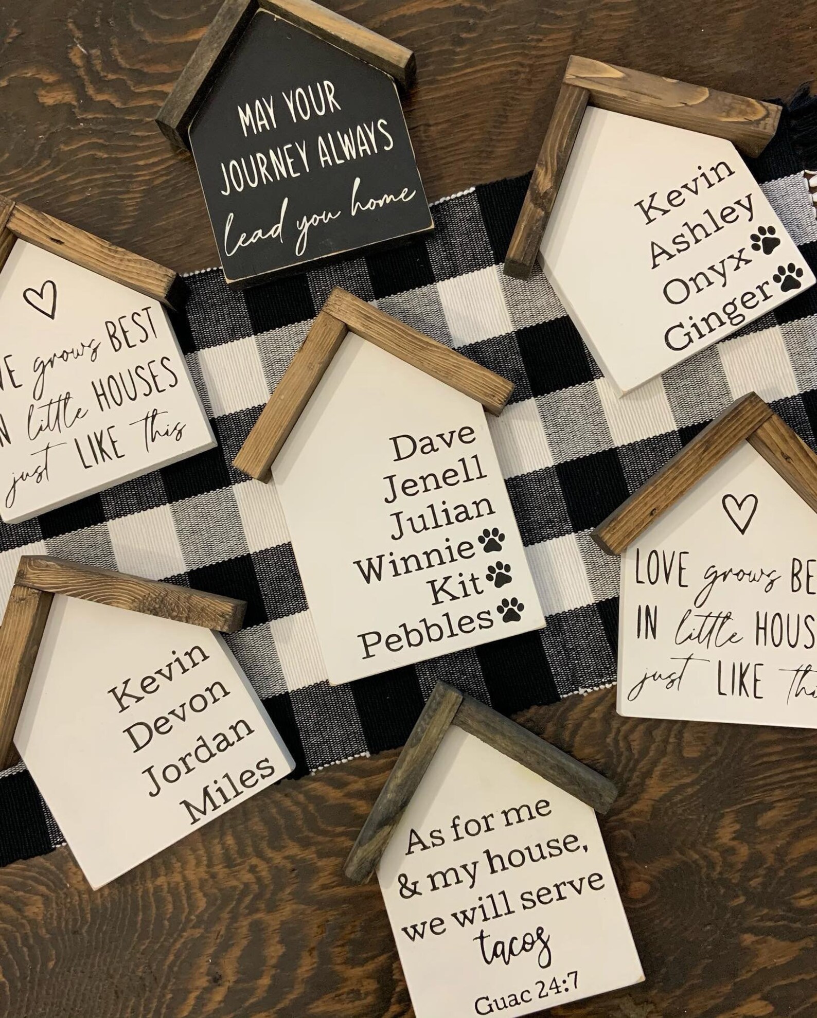 Personalized Family Name Home Sign Hand Painted Wood Wall - Etsy