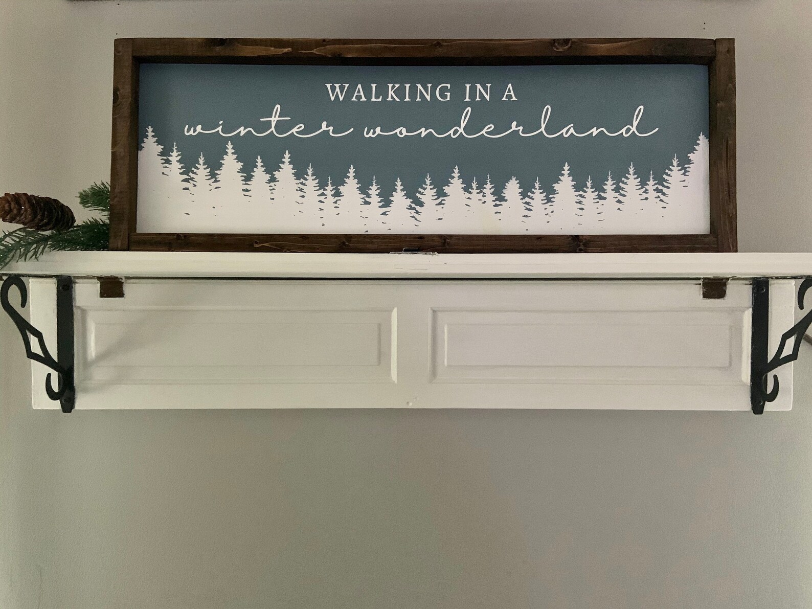 Walking in a Winter Wonderland Sign- Farmhouse-style Sign- Hand Painted ...