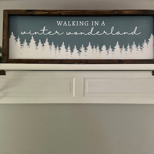 Walking in a Winter Wonderland Sign- Farmhouse-style Sign- Hand Painted ...