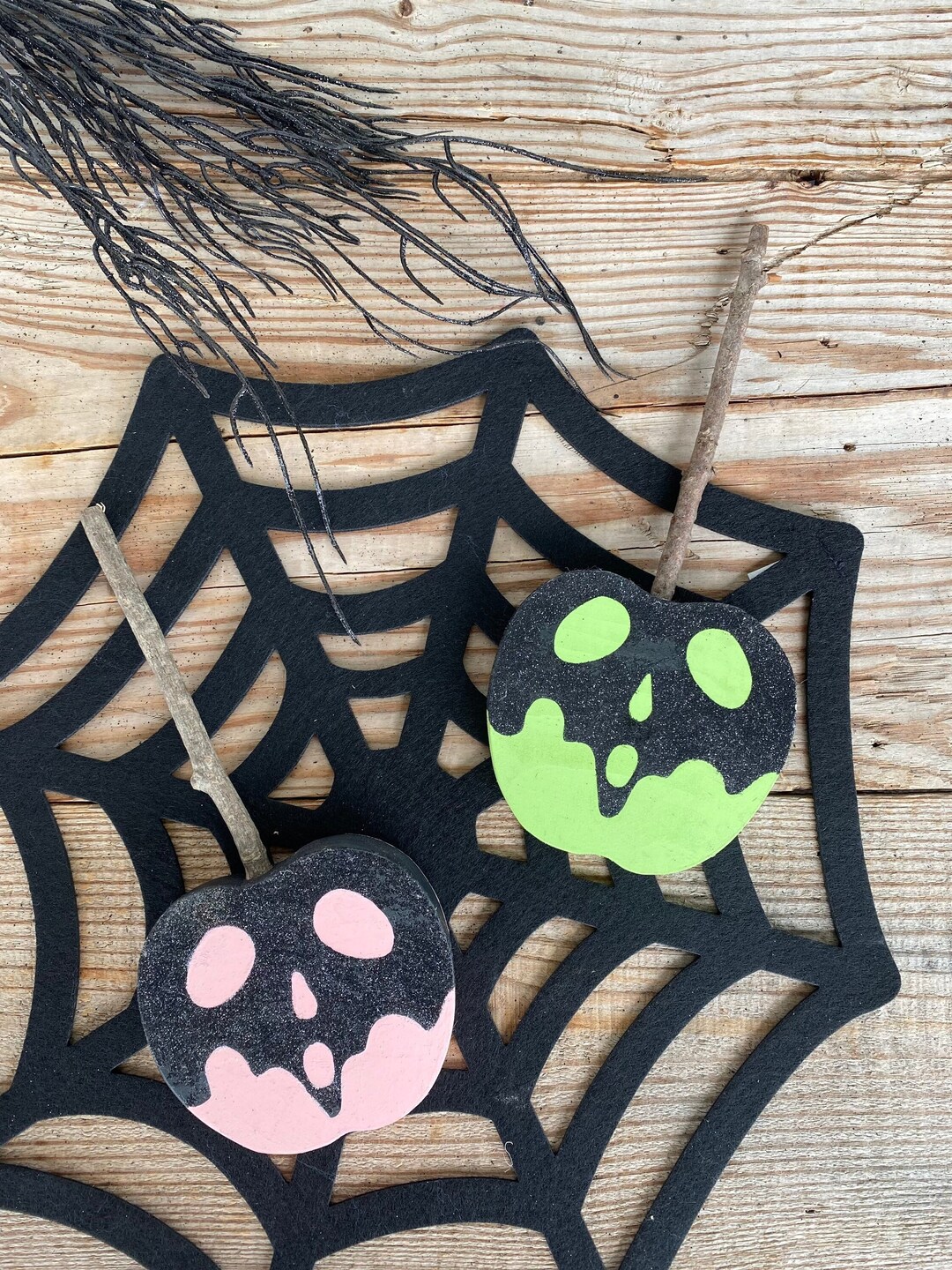 Wooden Poison Candy Apple | Spooky Cute Halloween | Halloween Décor ...