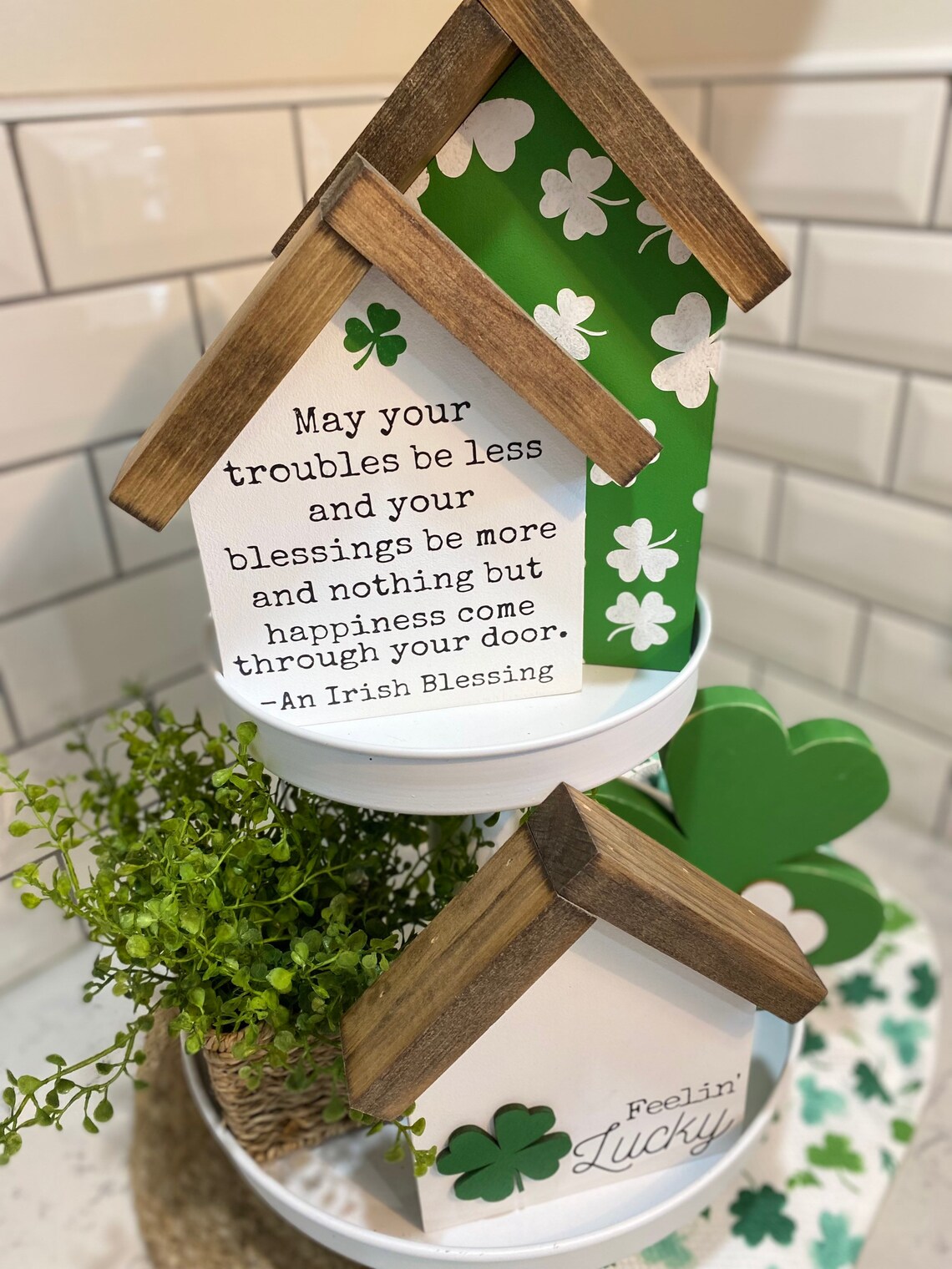 Saint Patrick's Day Irish Blessing Mini House-shaped Sign | Etsy