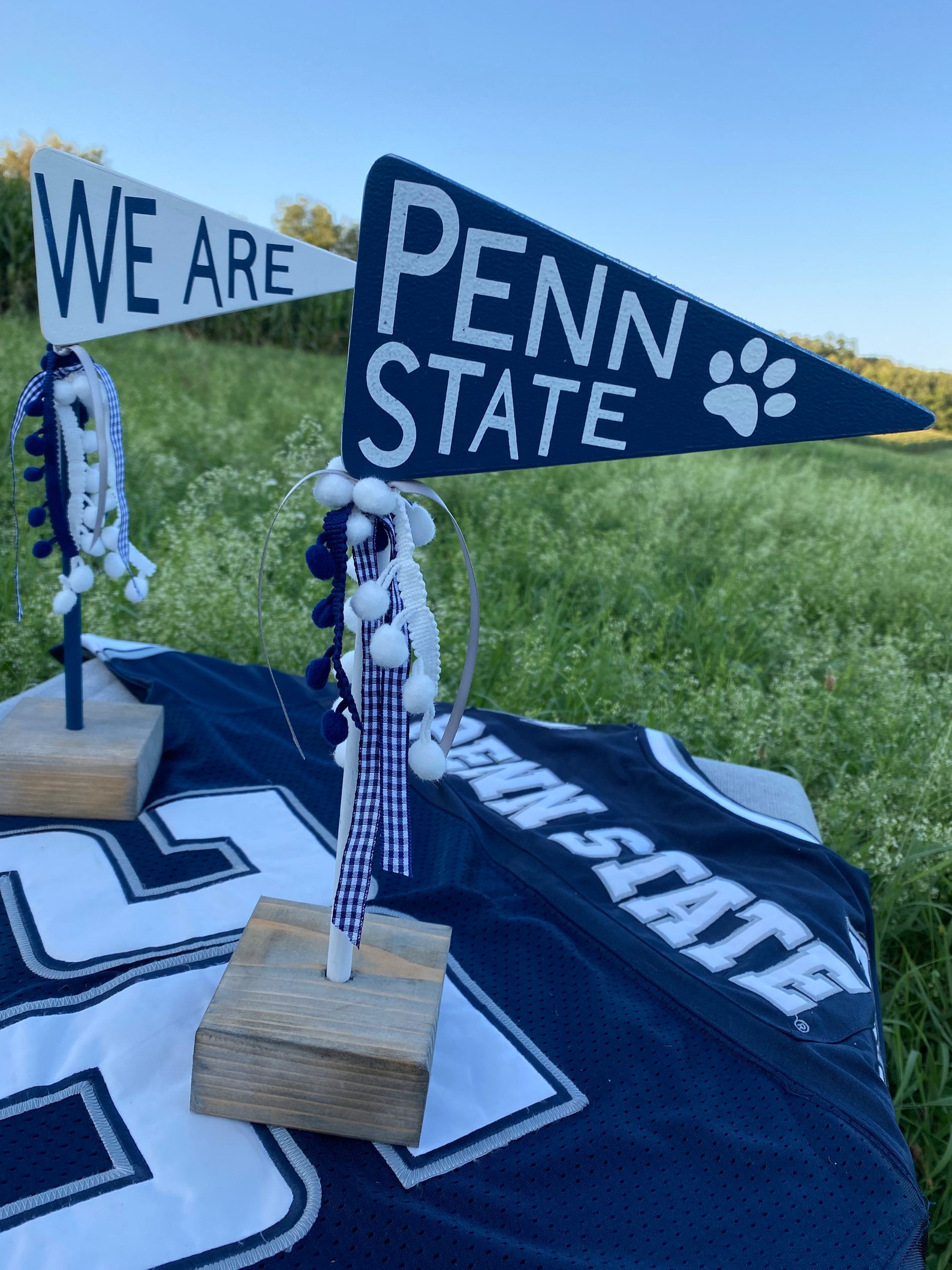 We Are Penn State Wooden Flag Pennant Penn State Décor | Etsy