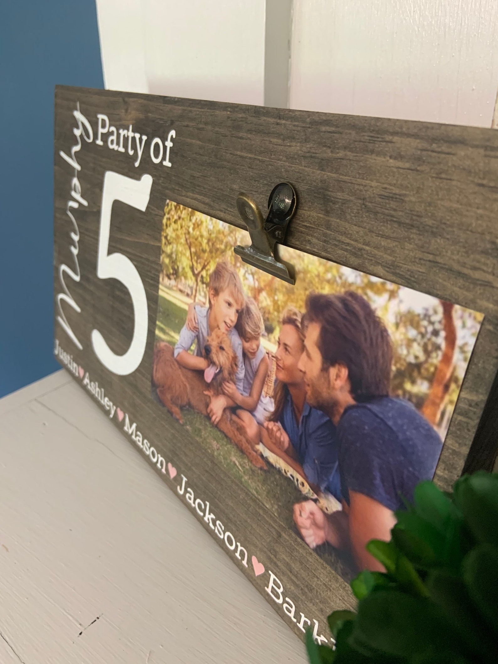 Custom Family party Of Sign Wooden Photo Sign - Etsy