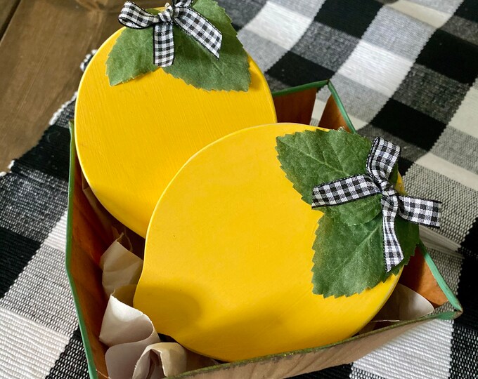 Lemon Farmhouse-style Decor Hand-cut & Hand-painted - Spring/summer ...