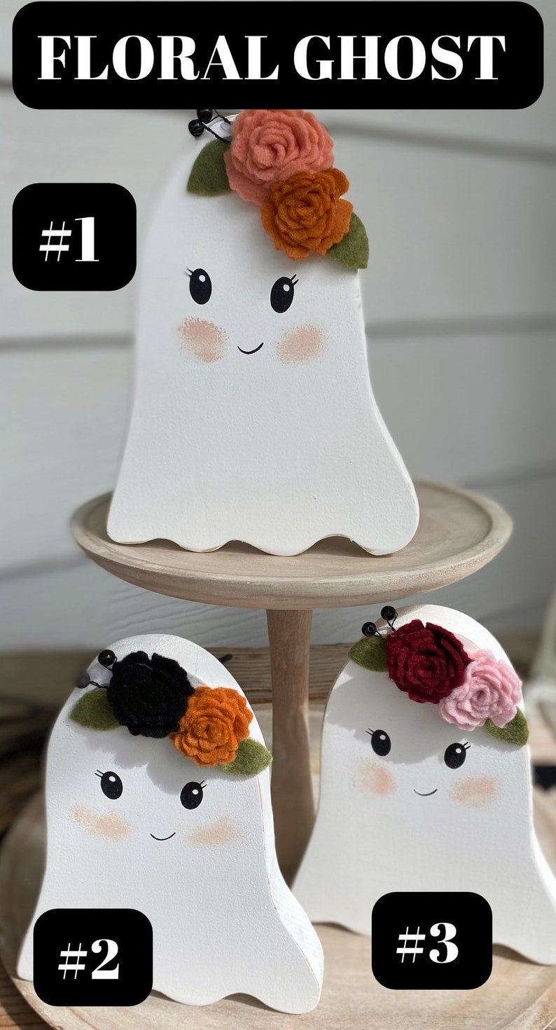 Cute Wooden Ghost Cutouts Friendly Ghost Halloween Décor - Etsy