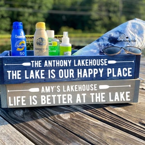 Personalized Lake-themed Wooden Caddy/carrying Box | the Lake is Our ...