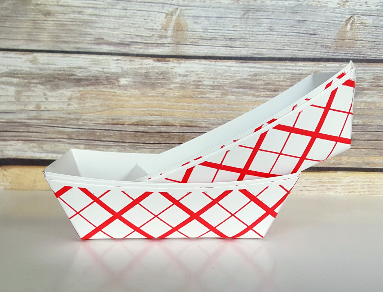 12 Large Red and White Check Paper Food Trays 3 lbs Retro | Etsy