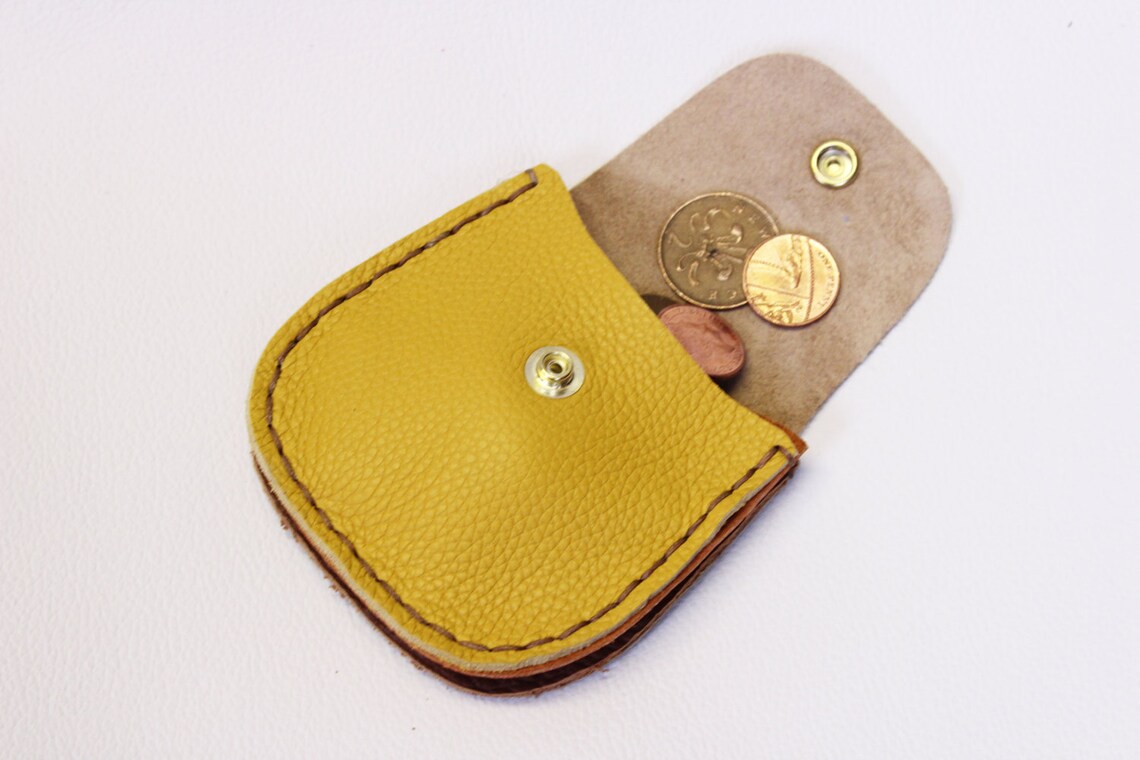 Coin Purse Two Pockets Coin Purse Purse Leather Purse Leather Coin ...