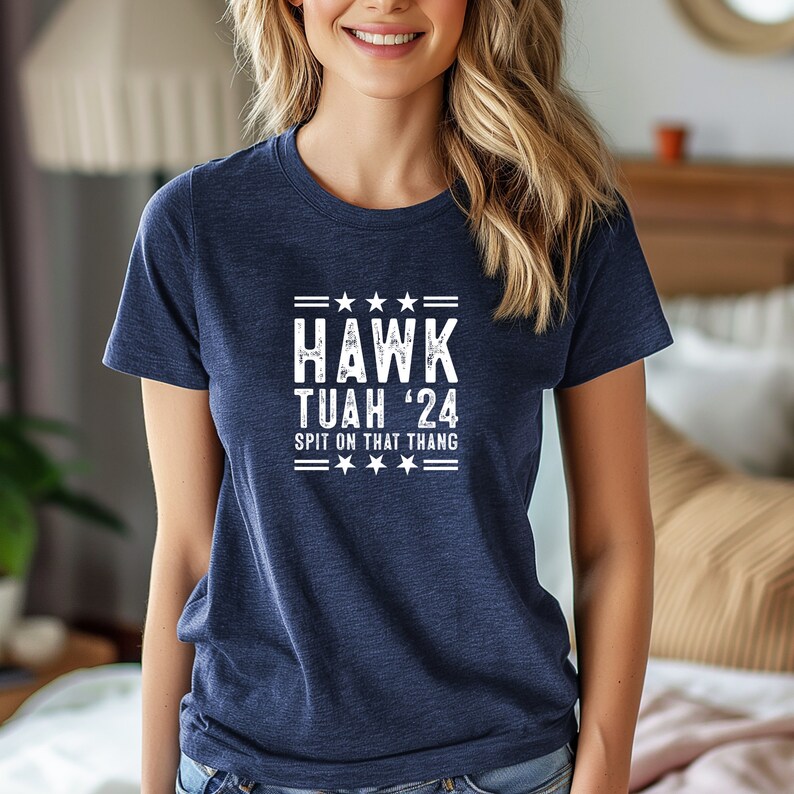 Hawk Tuah Spit on That Thing 24' T-shirt, Funny Tiktok T-shirt, Hawk ...
