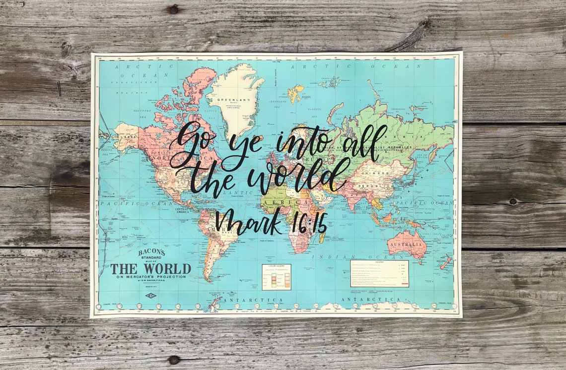Go Ye Into All the World Preach the Gospel Mark 16:15 - Etsy