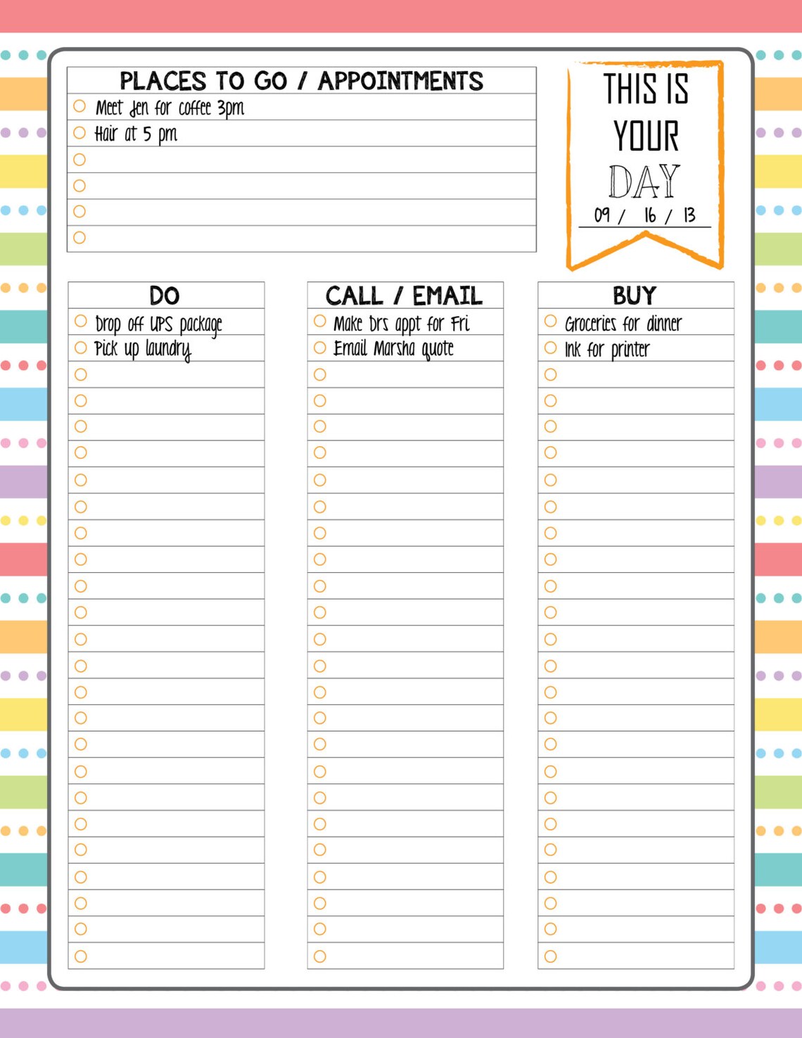To Do List Printable Weekly/daily Things to Do Planning List - Etsy
