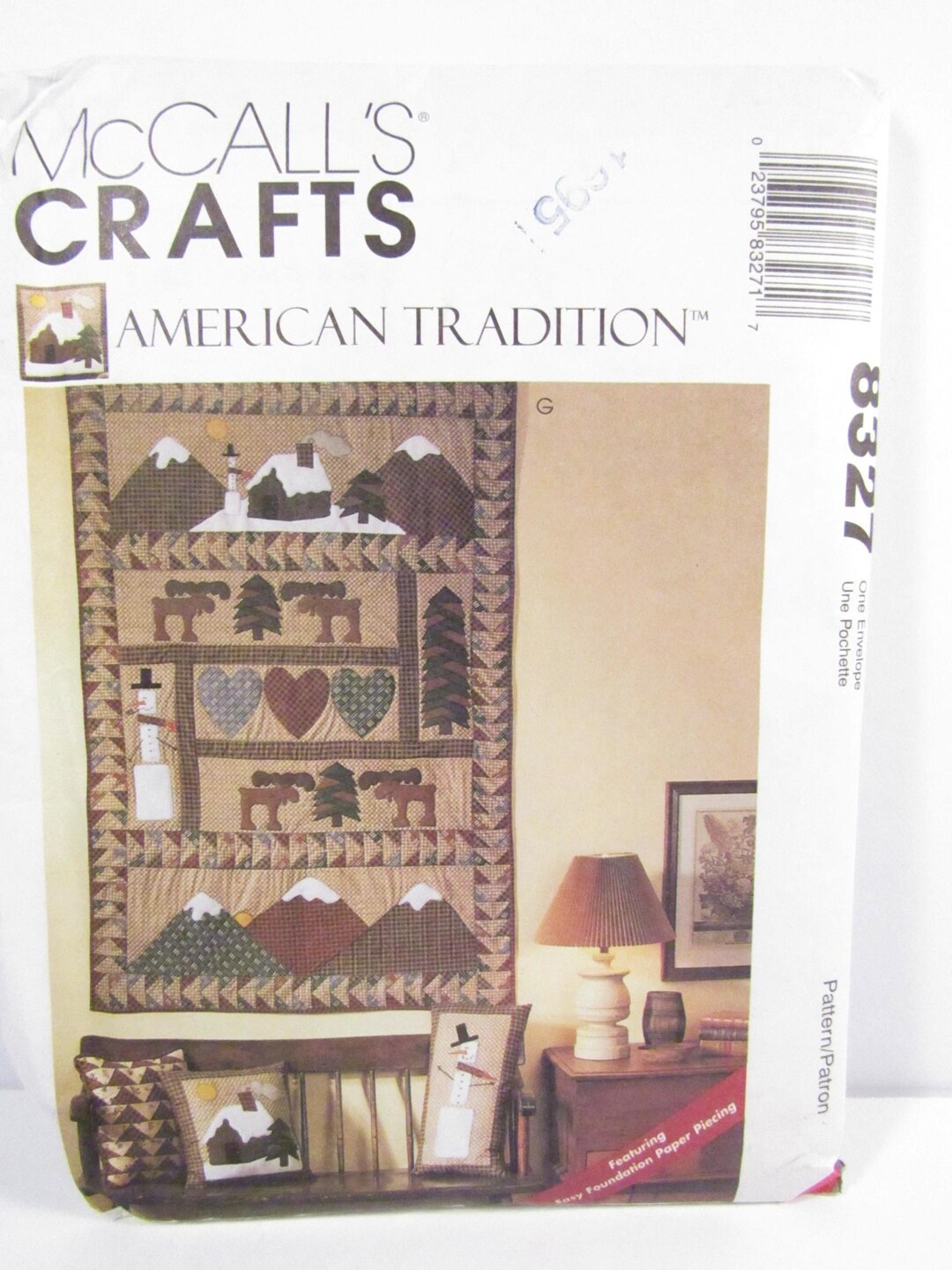 Mccall's Crafts Sewing Pattern 8327 American Tradition: Pillows ...